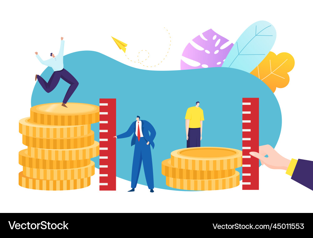 Business people income difference concept Vector Image