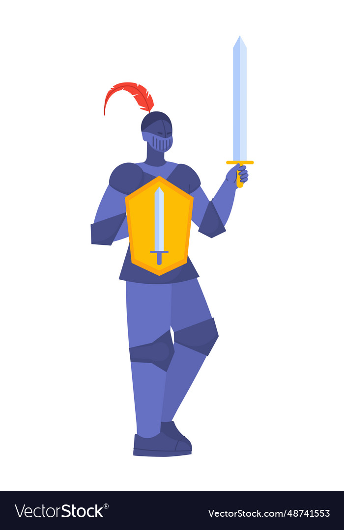 Fairy world knight concept Royalty Free Vector Image