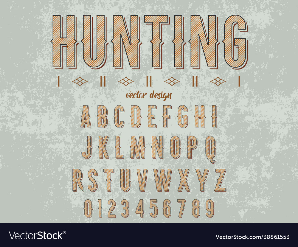 Fontalphabet old styletypefacescriptshadow Vector Image