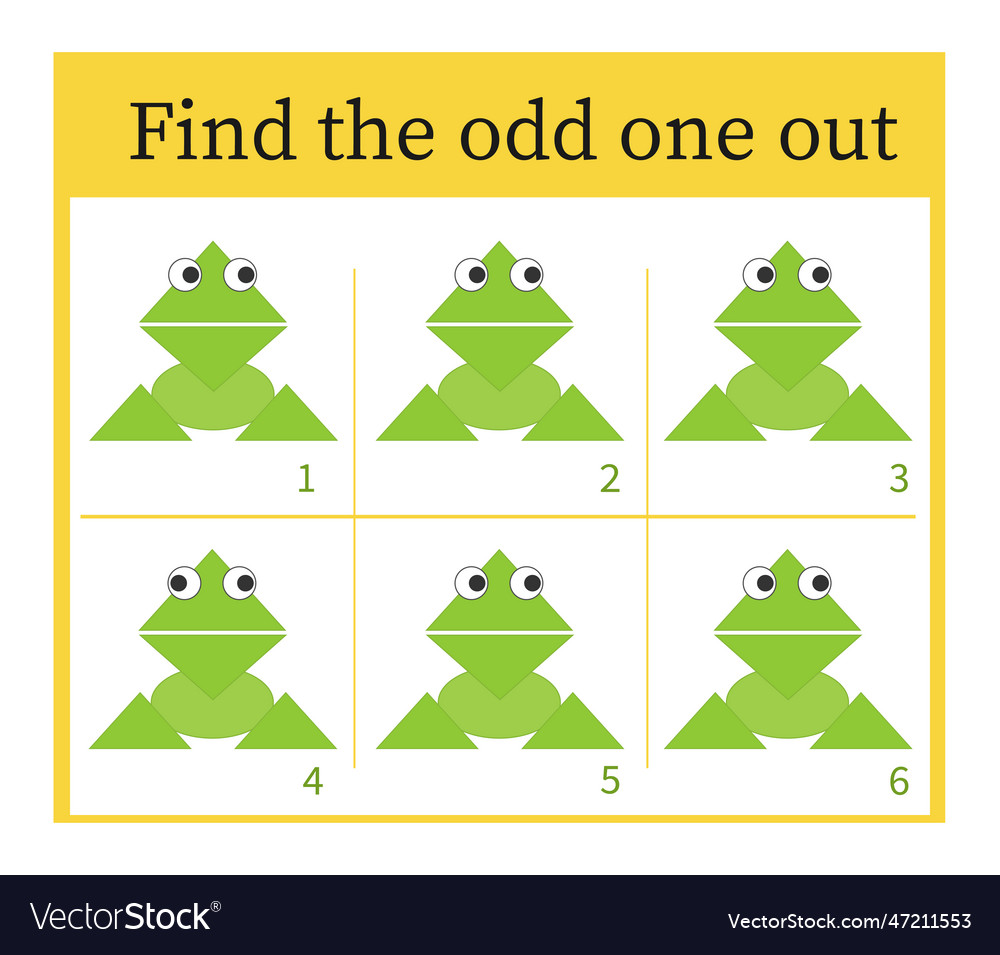 Game for kids task for development of attention Vector Image