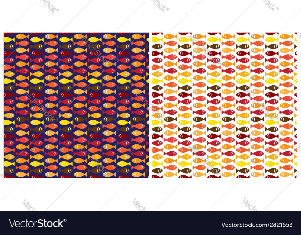 Hot small fish pattern Royalty Free Vector Image