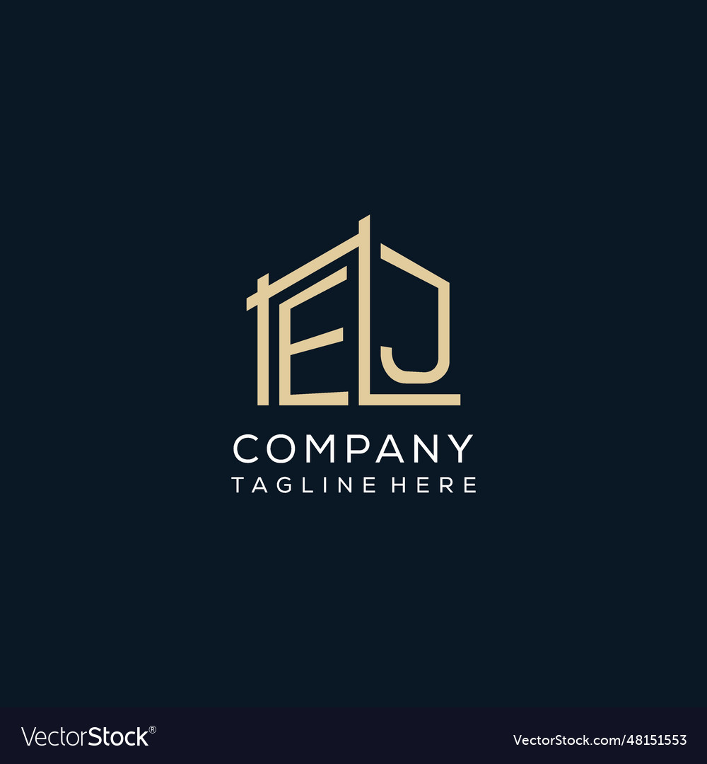 Initial ej logo clean and modern architectural Vector Image