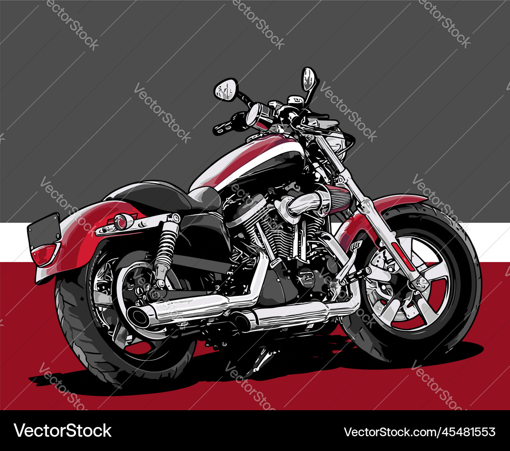 Motorbike template for graphic design needs Vector Image
