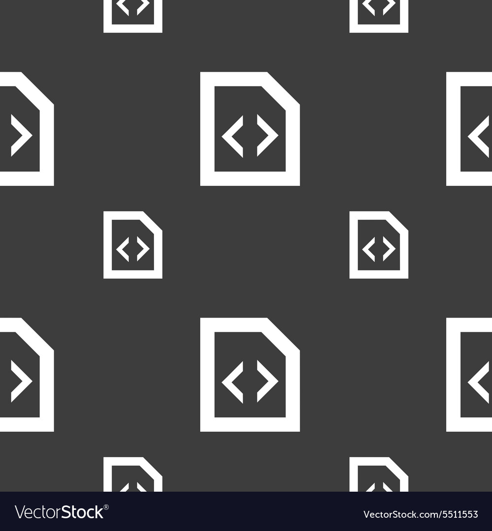 Programming code icon sign seamless pattern Vector Image