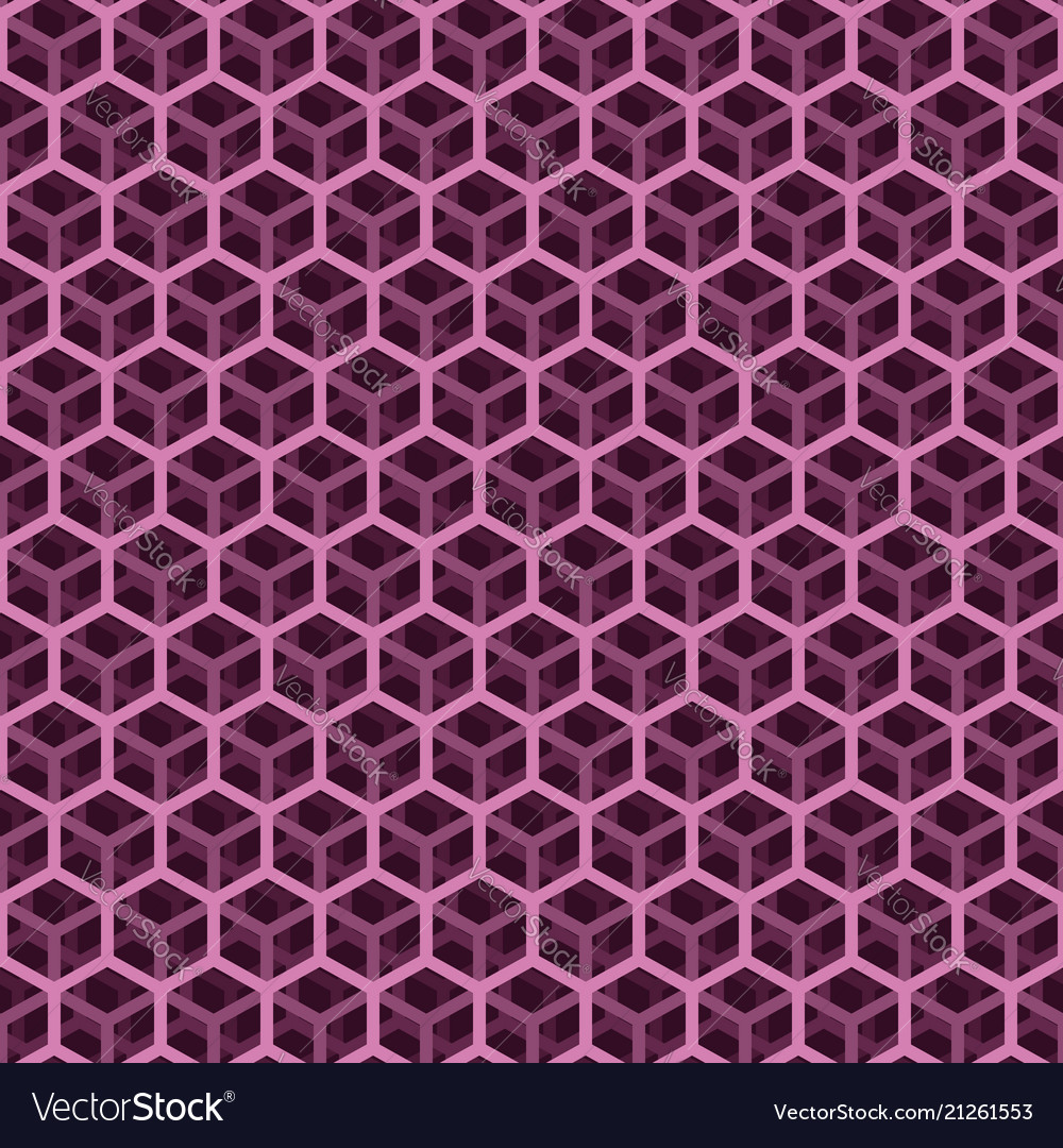 Seamless pink cube pattern Royalty Free Vector Image