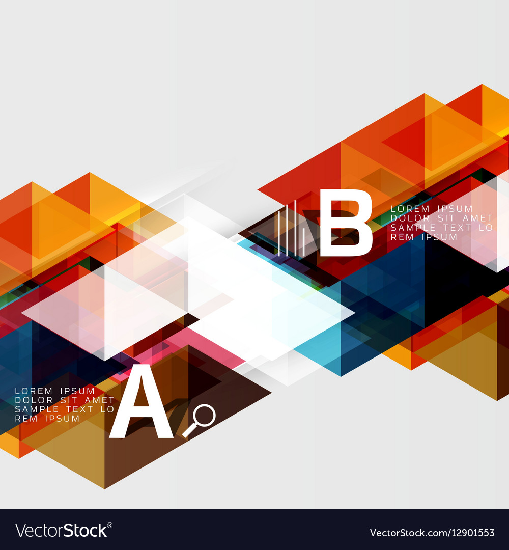 Transparent overlapping triangles Royalty Free Vector Image