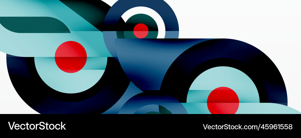 Abstract round shapes background minimalist Vector Image