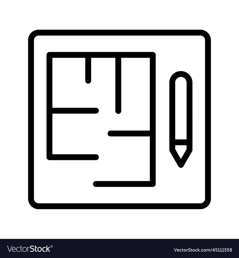 Architect design plan icon Royalty Free Vector Image