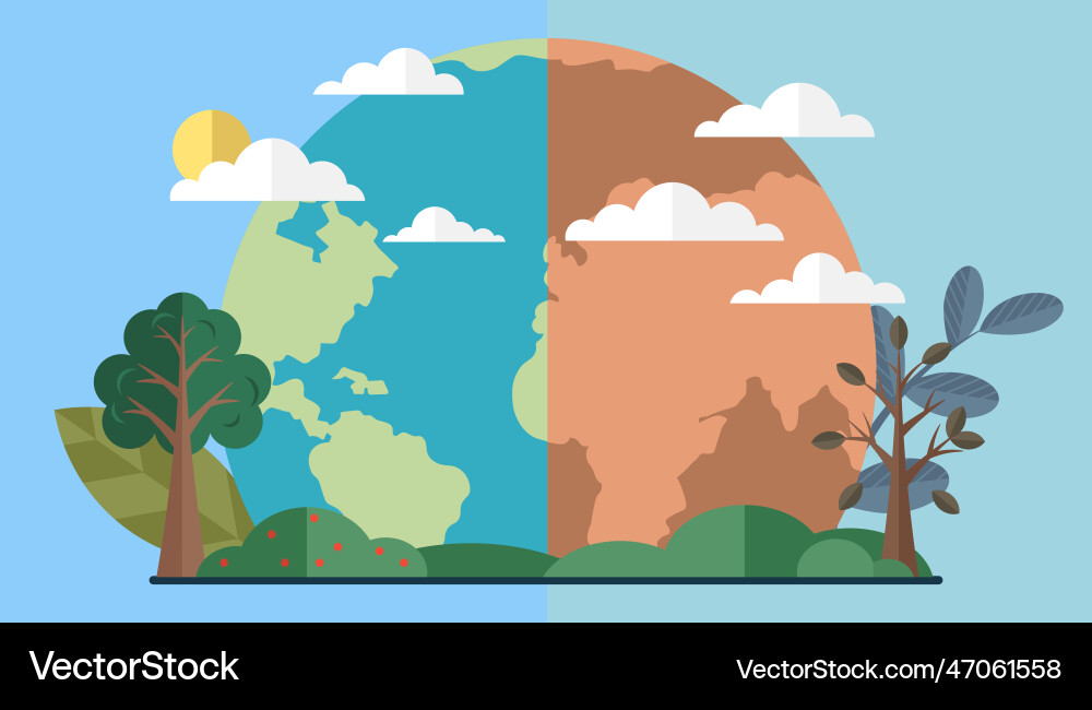 Change climate problem of disappearing water Vector Image