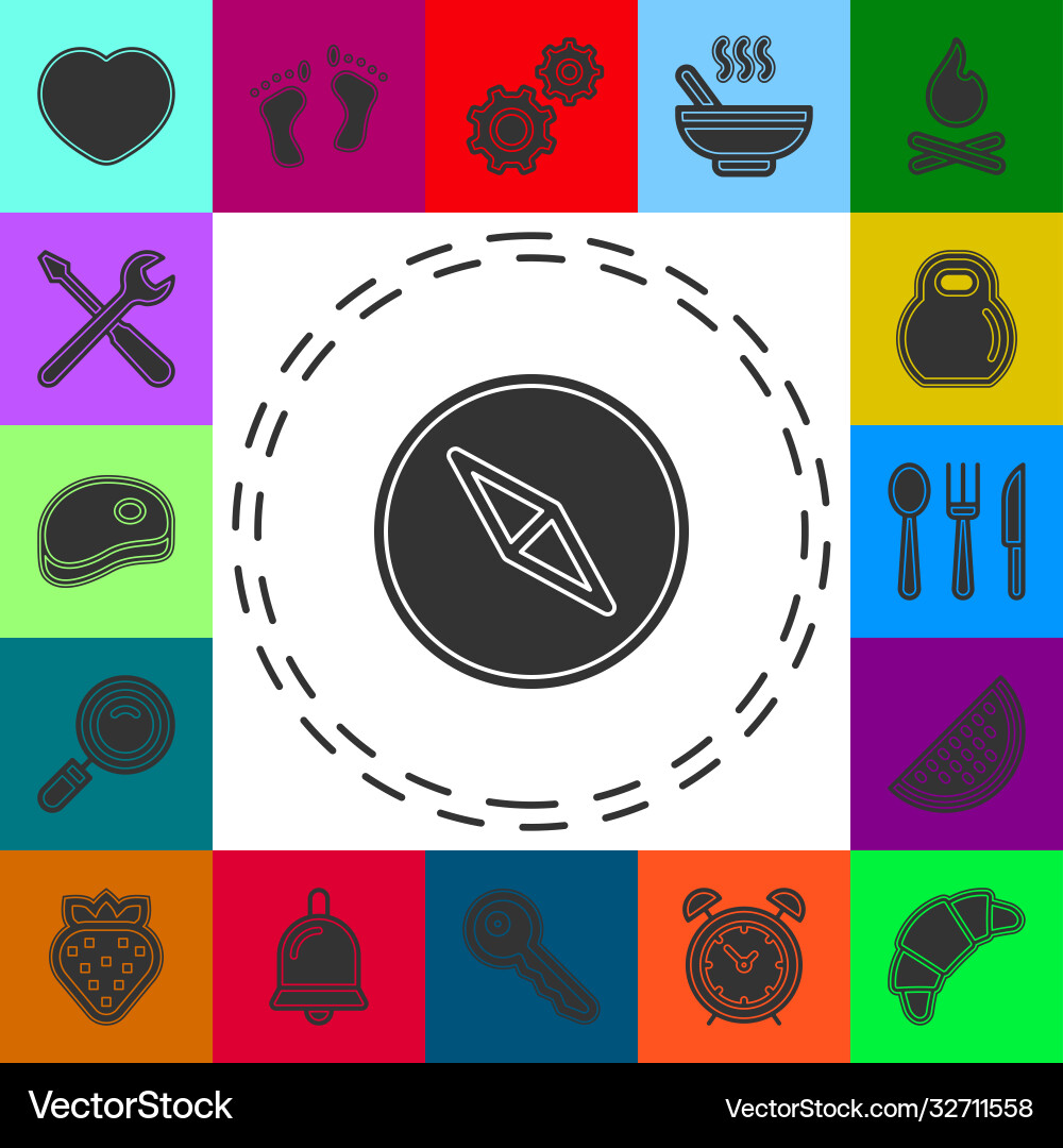 Compass isolated - travel icon navigation symbol Vector Image