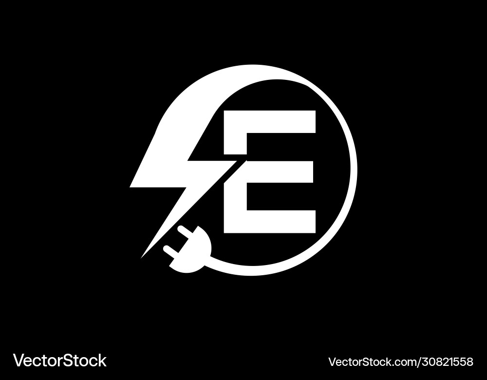 Electric logo and icon design templatelightning Vector Image
