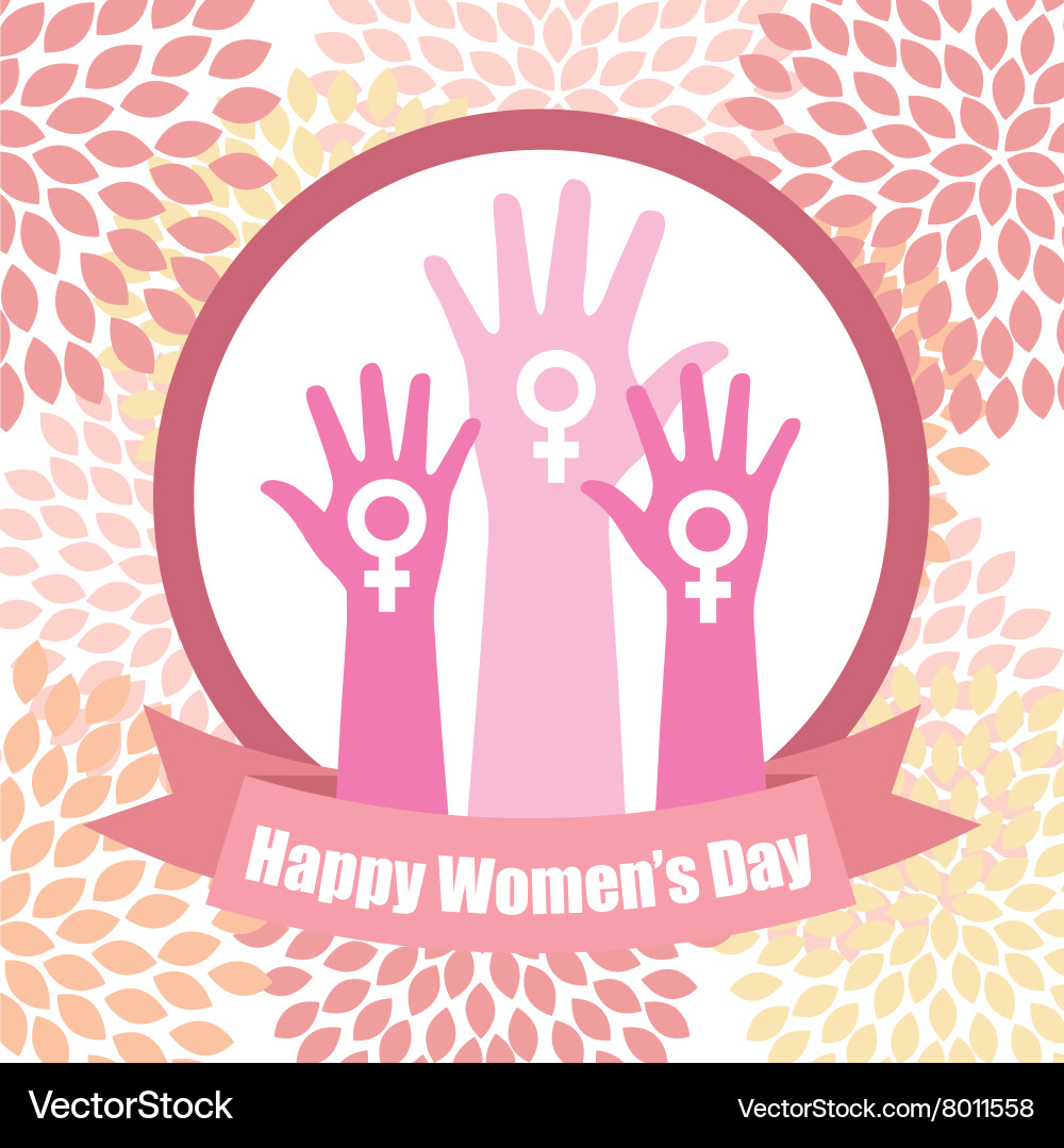 Happy womens day design Royalty Free Vector Image