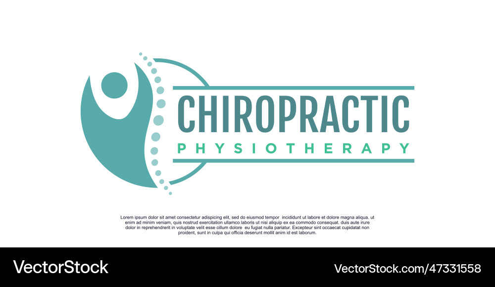 Physiotherapy logo design unique concept premium Vector Image