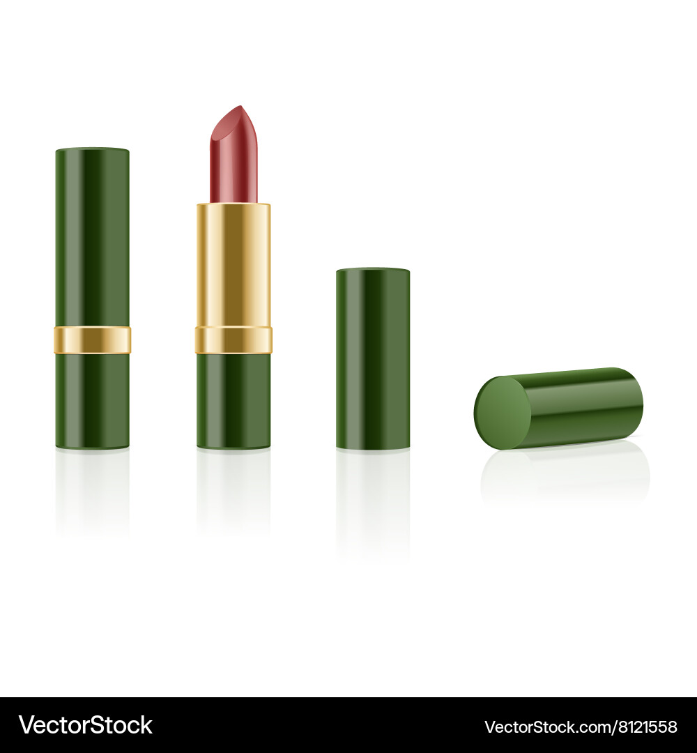 Red lipstick isolated on white background Vector Image
