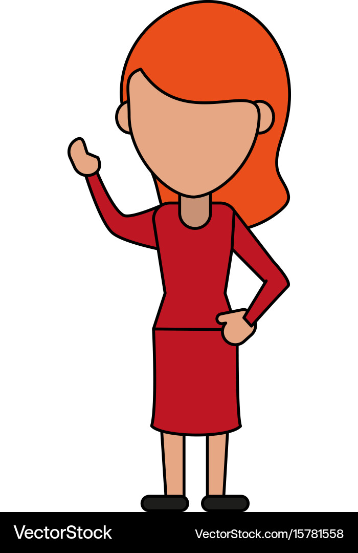 Standing woman Royalty Free Vector Image - VectorStock