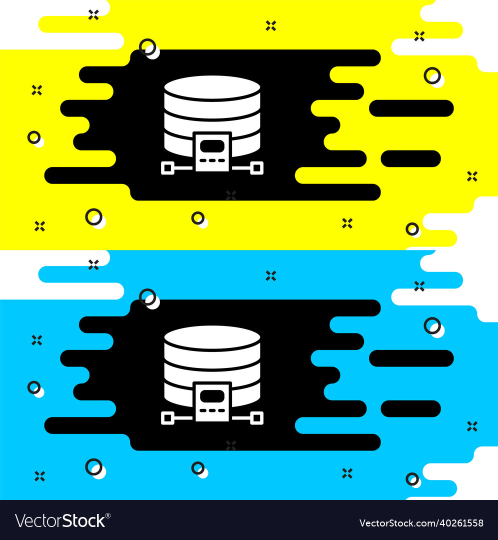 White cloud database icon isolated on black Vector Image