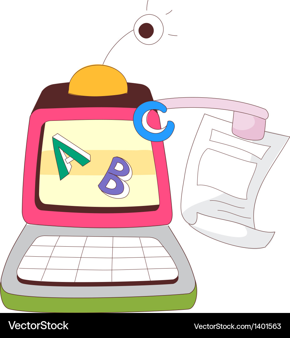 A view of computer Royalty Free Vector Image - VectorStock