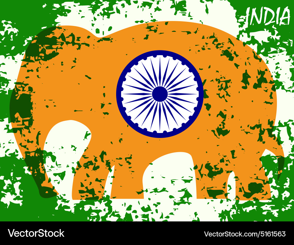 Abstract flag of india Royalty Free Vector Image