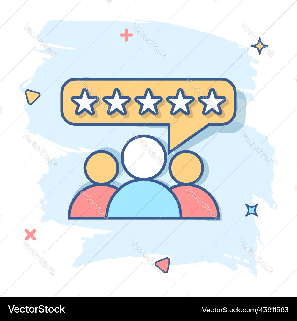 Cartoon customer reviews user feedback icon Vector Image
