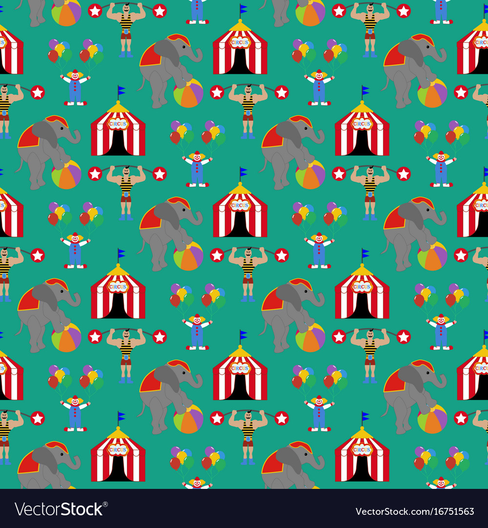 Circus seamless pattern Royalty Free Vector Image