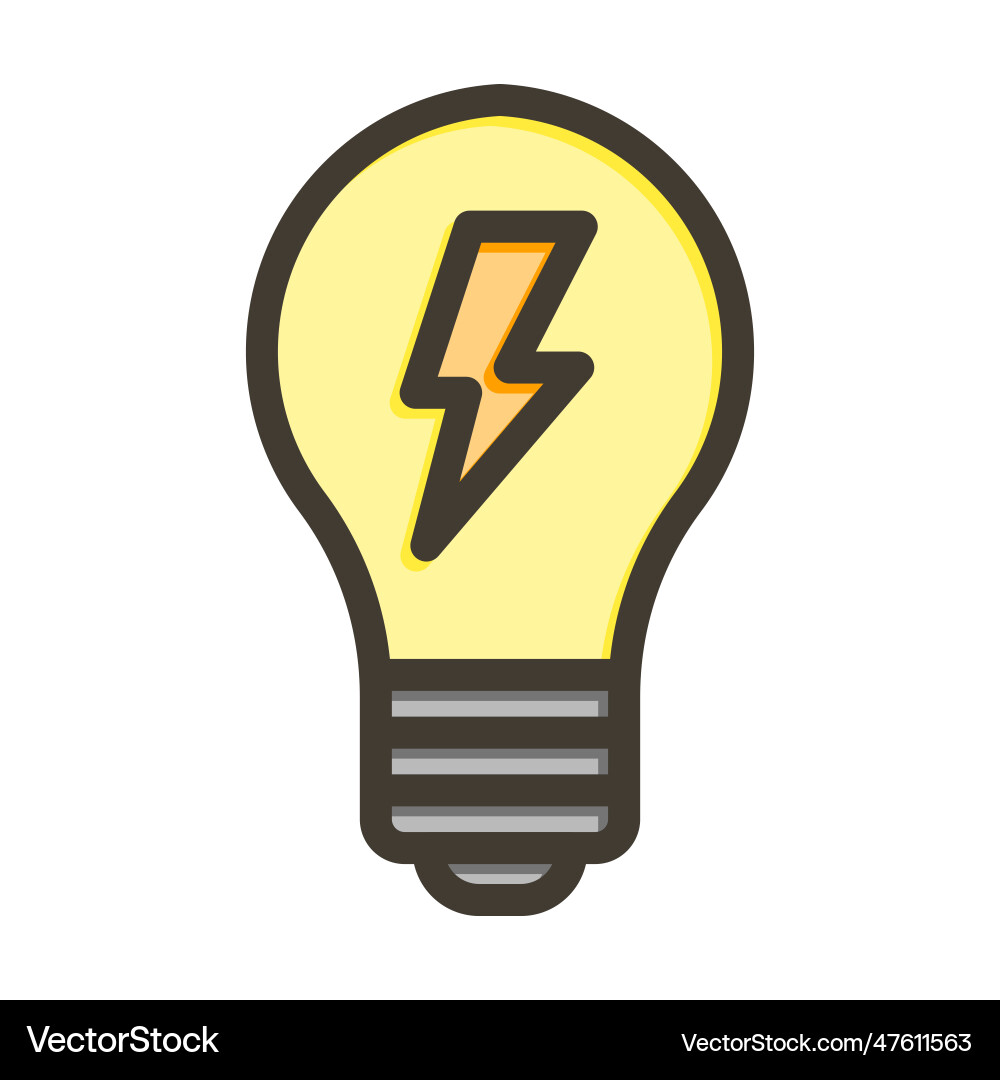 Energy efficiency thick line filled colors for Vector Image