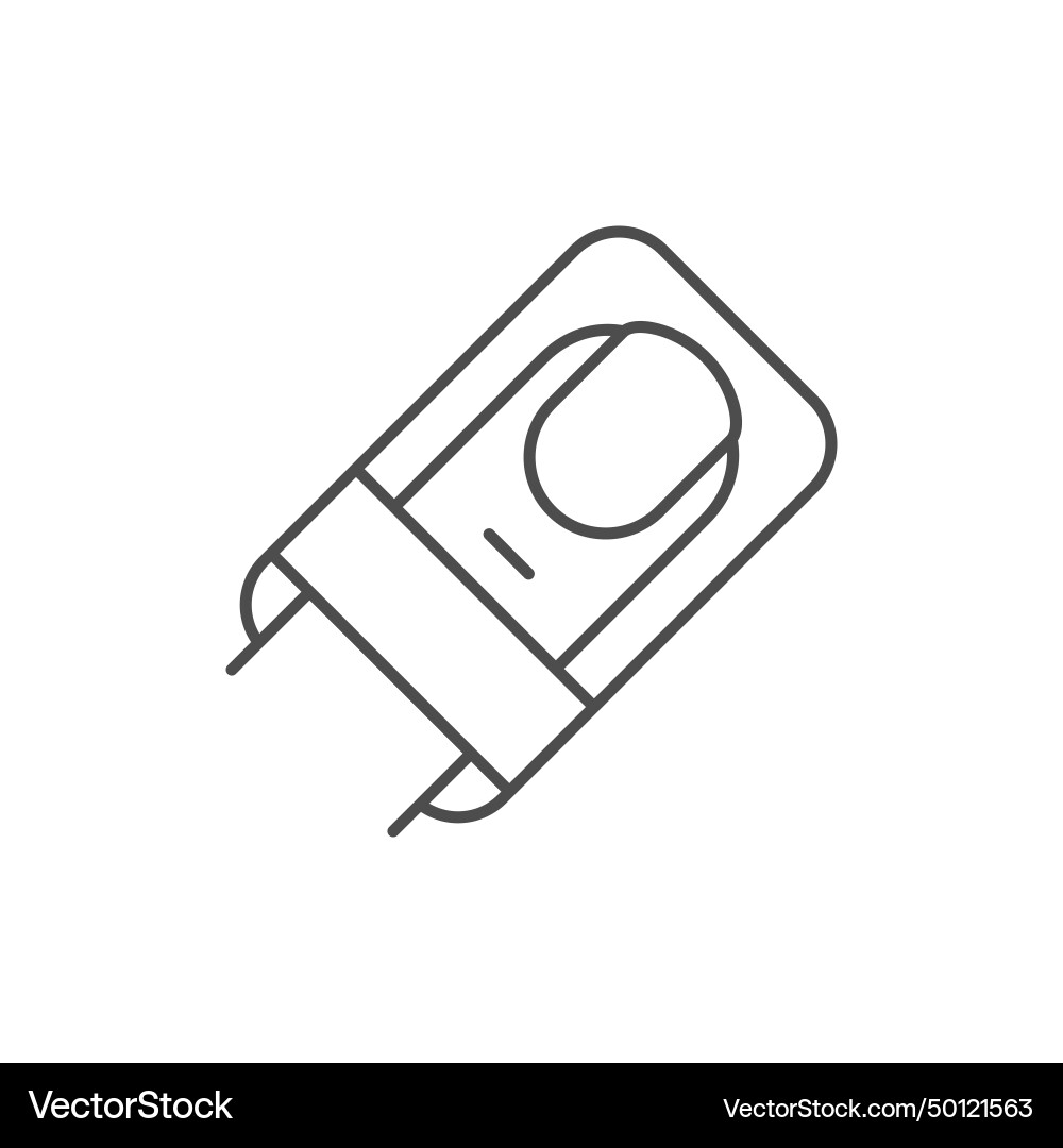 Finger splint line outline icon Royalty Free Vector Image
