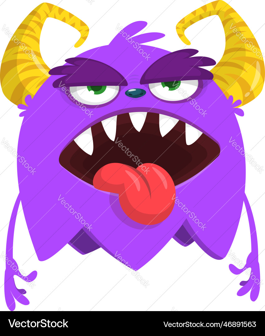 Funny cartoon monster Royalty Free Vector Image