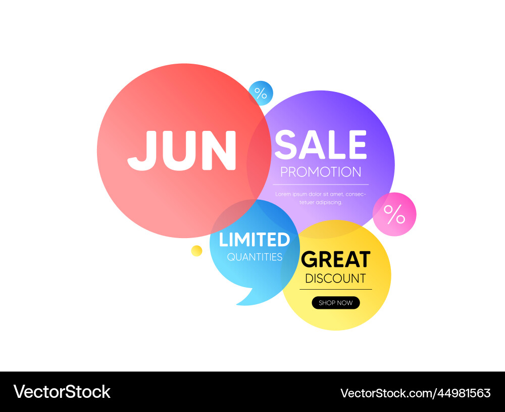 June month icon event schedule jun date discount Vector Image