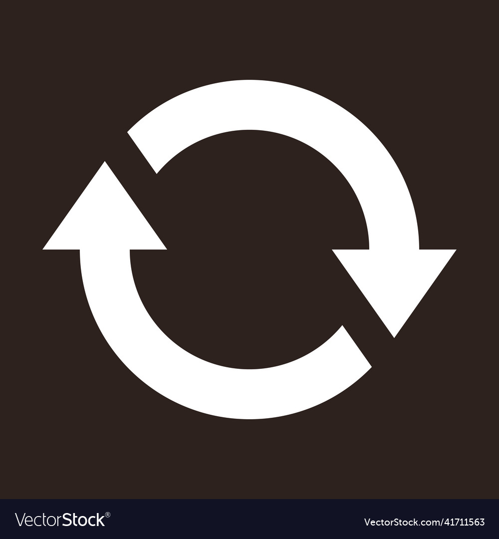 Repeat sign reload icon refresh loading reset Vector Image