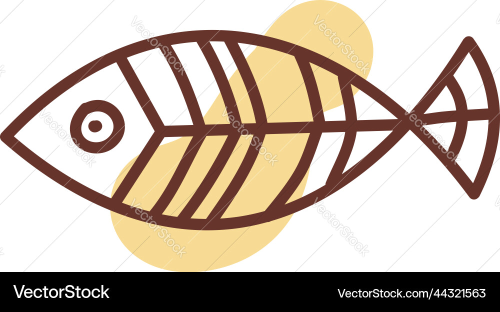 Tropical yellow fish on a white background Vector Image