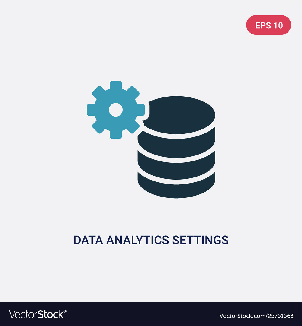 Two color data analytics settings icon from user Vector Image