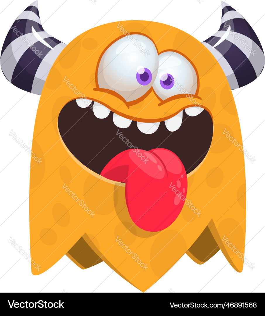 Funny cartoon monster Royalty Free Vector Image