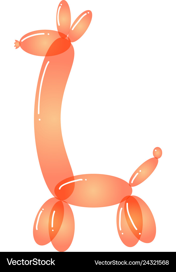 Glossy balloon inflatable giraffe icon isolated Vector Image
