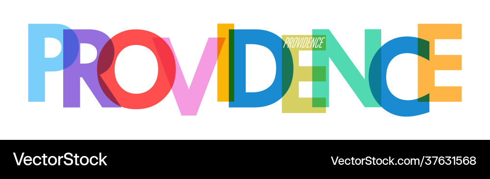 Providence name city on a white Royalty Free Vector Image