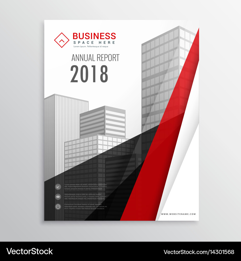 Red and black brochure flyer template Royalty Free Vector