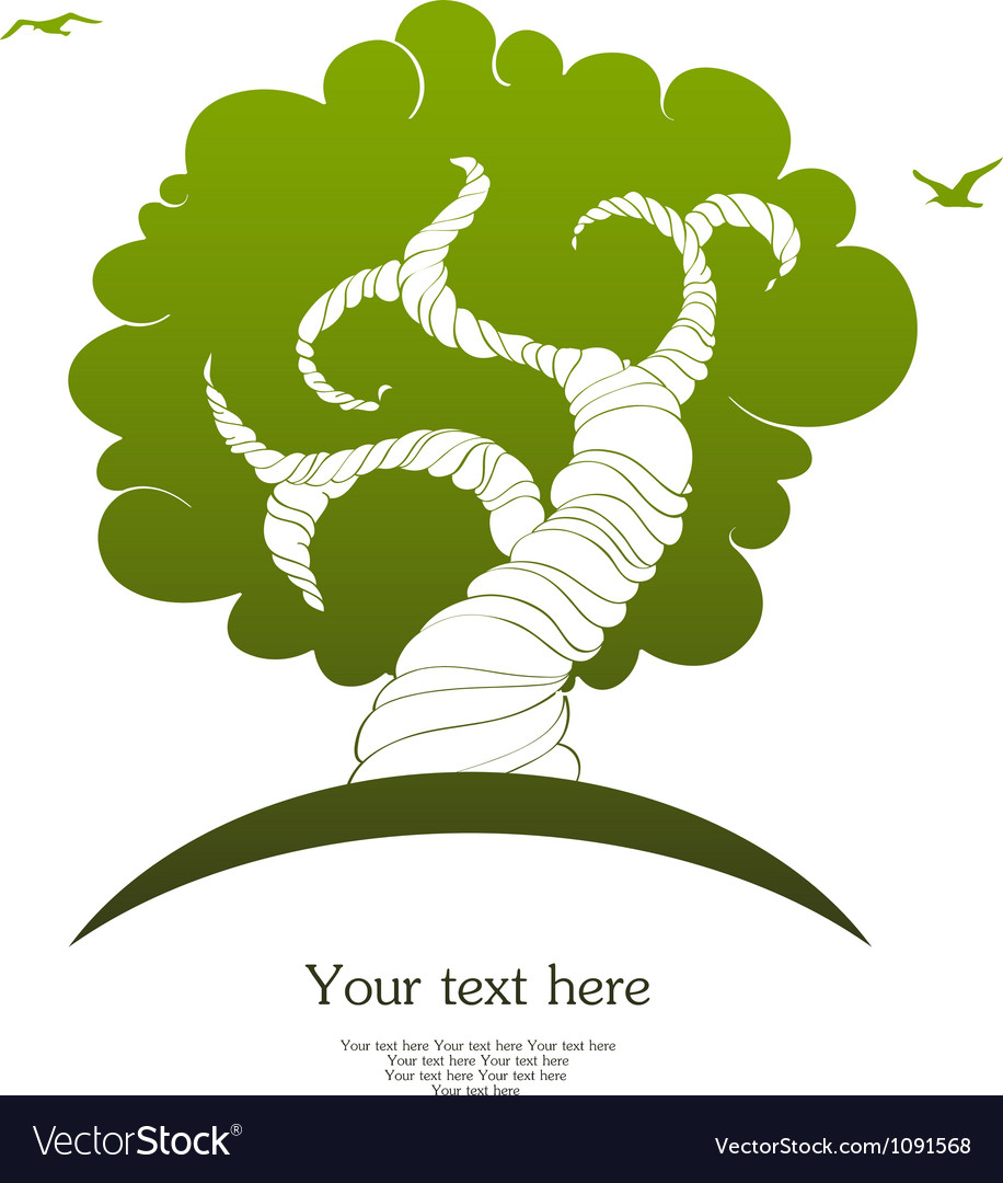 Tree back Royalty Free Vector Image - VectorStock