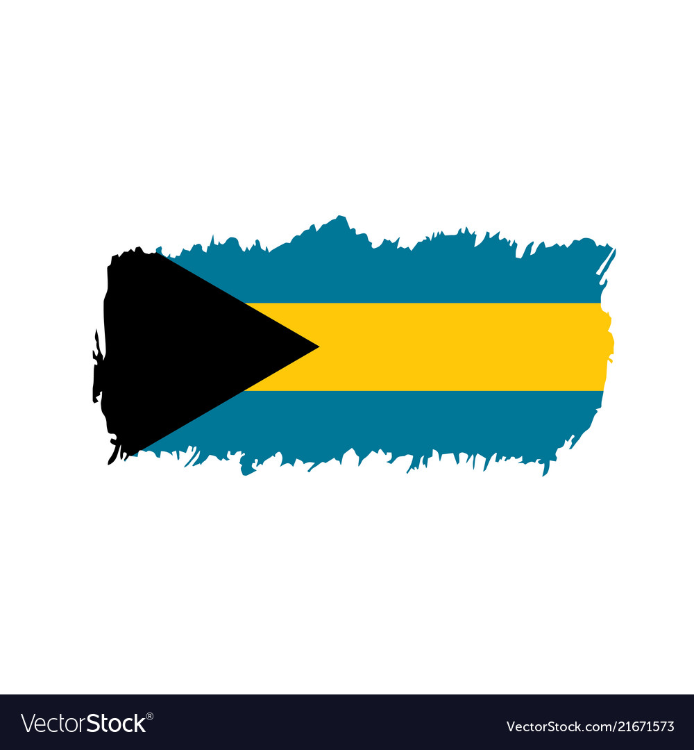 Bahamas flag Royalty Free Vector Image - VectorStock