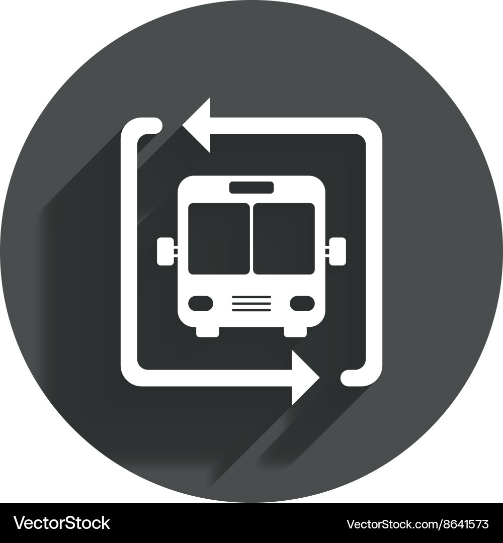 Bus shuttle icon public transport stop symbol Vector Image