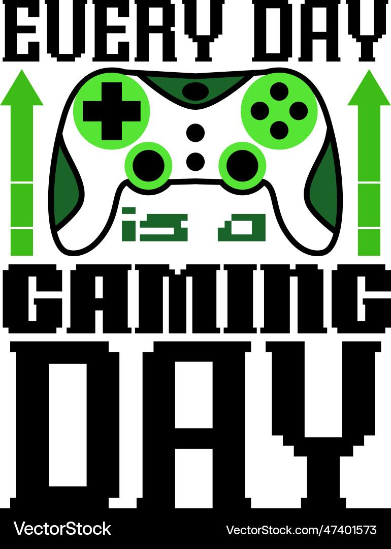 Gamer hand drawn motivation lettering phrase Vector Image