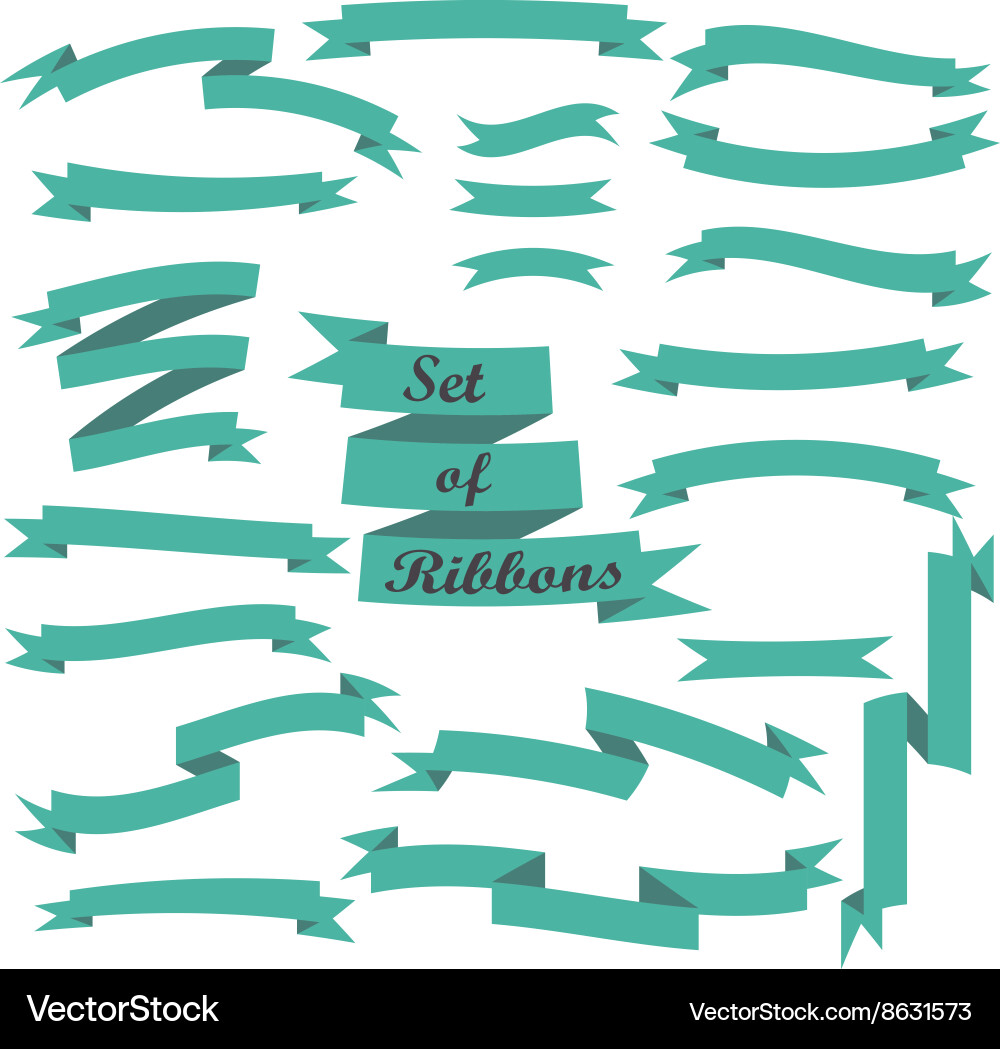 Set of ribbons Royalty Free Vector Image - VectorStock