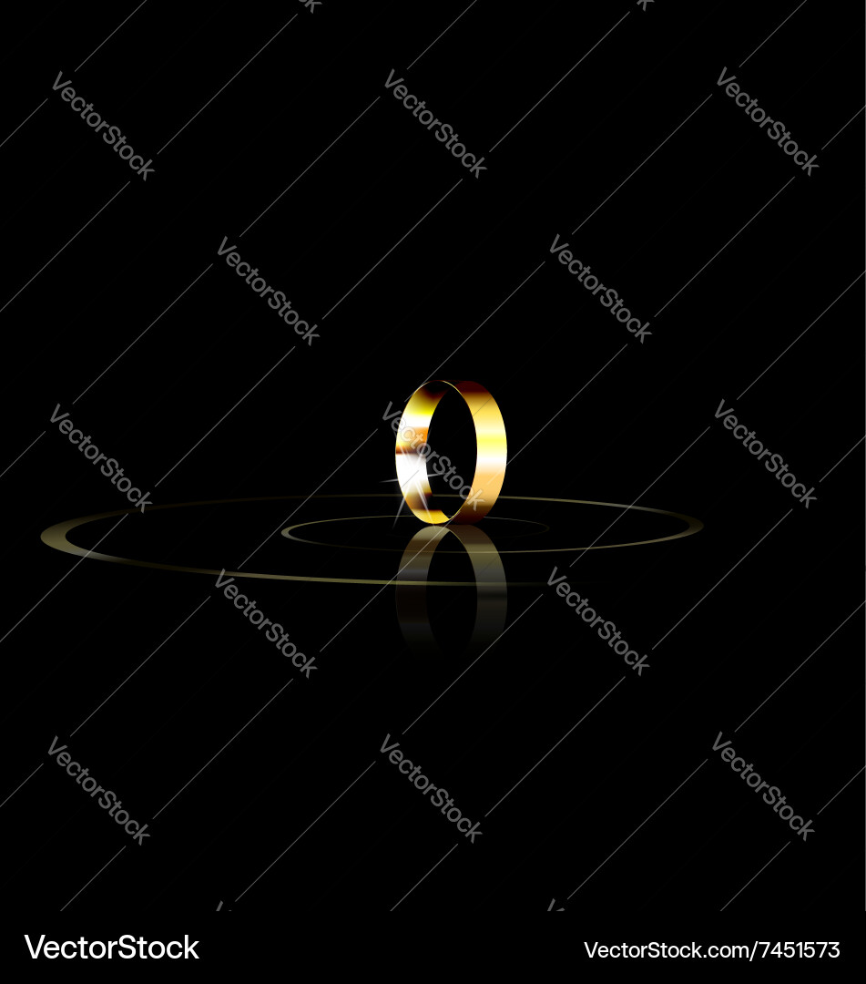Single golden ring Royalty Free Vector Image - VectorStock