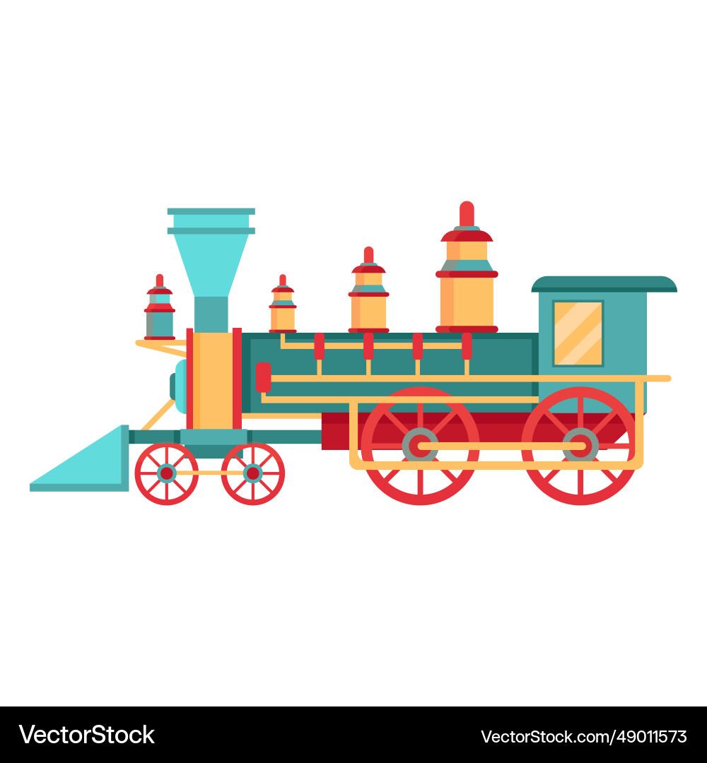 Steam locomotive pilot Royalty Free Vector Image