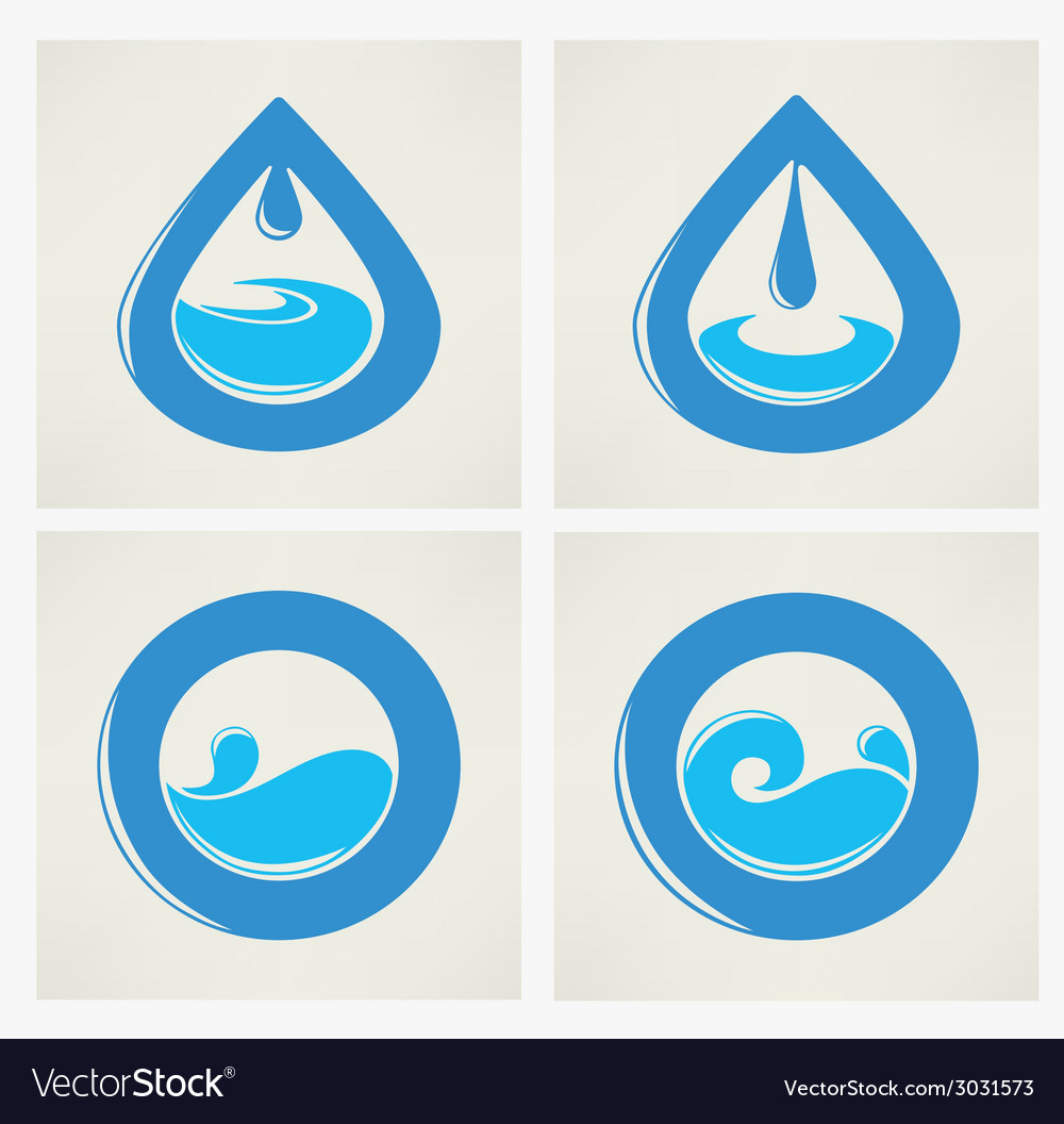 Water elements Royalty Free Vector Image - VectorStock