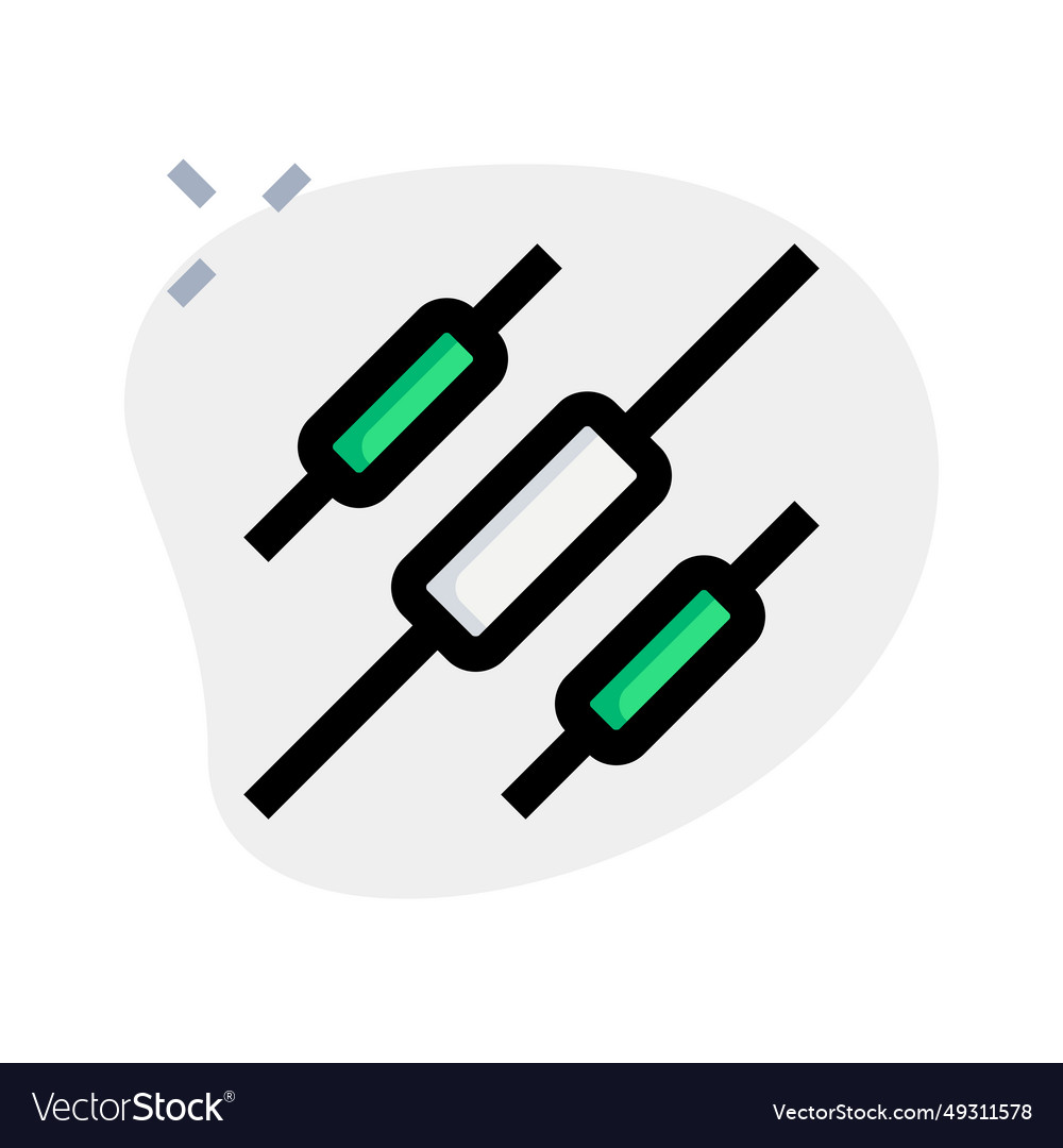 Component restricts electrical current Royalty Free Vector