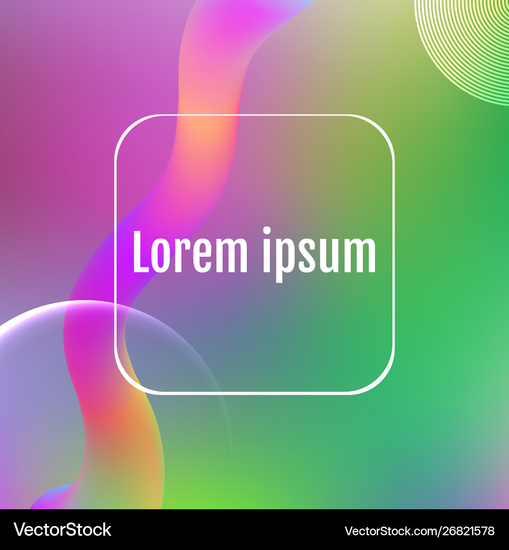 Dynamic shapes composition abstract fluid color Vector Image