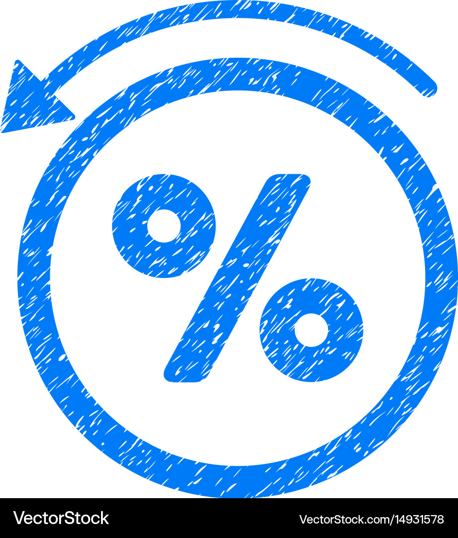 Rebate percent grunge icon Royalty Free Vector Image
