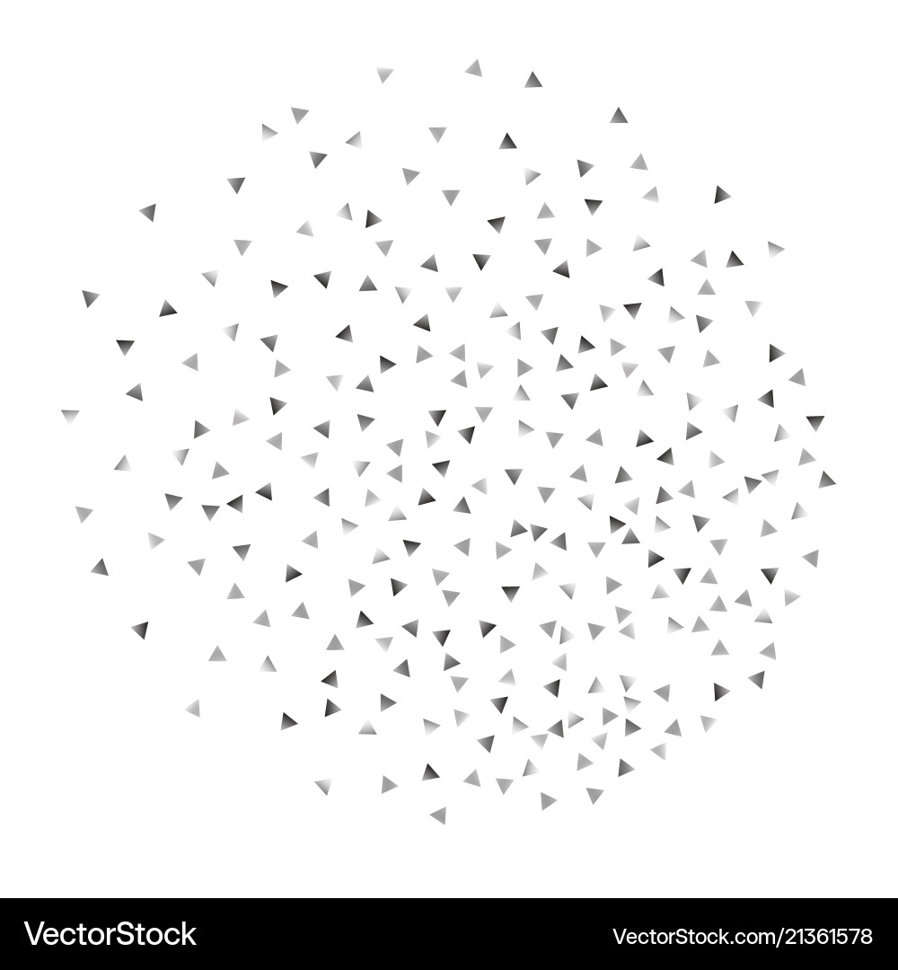 Silver confetti triangle on a white background Vector Image