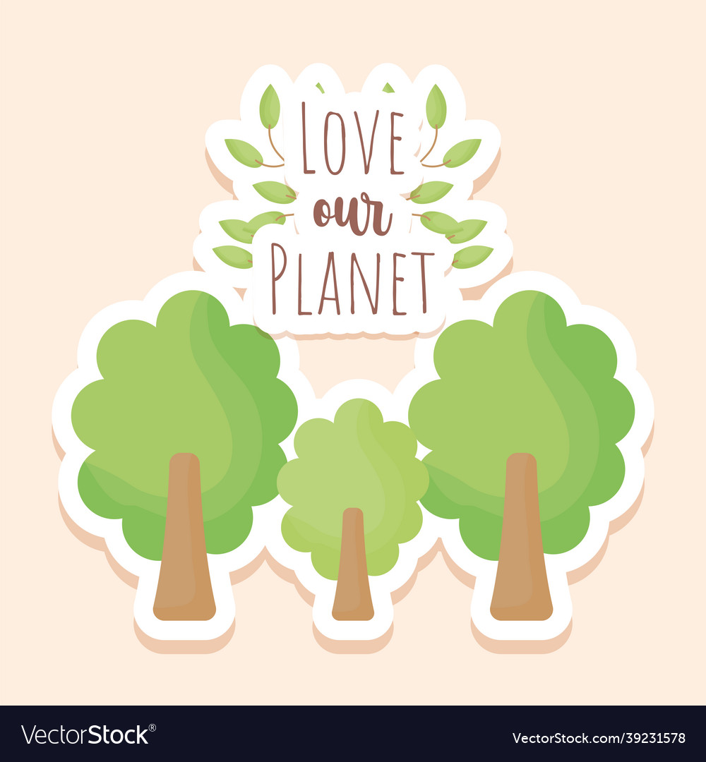 Tree sticker card Royalty Free Vector Image - VectorStock