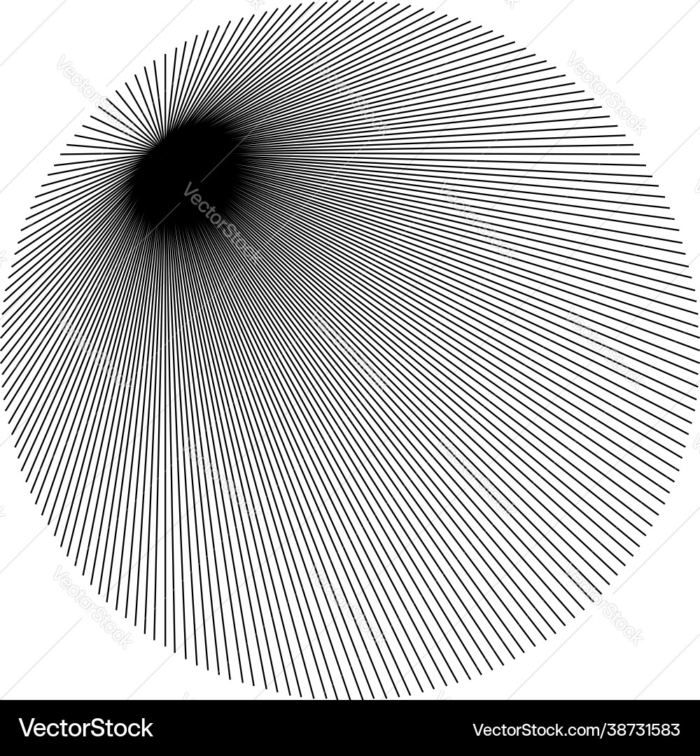 Abstract radial radiating lines stripes burst Vector Image