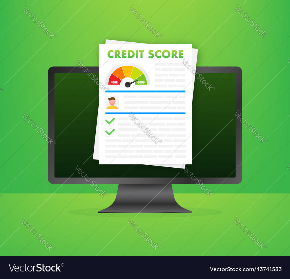 Credit score document paper sheet chart Royalty Free Vector Credit score document paper sheet chart Royalty Free Vector
